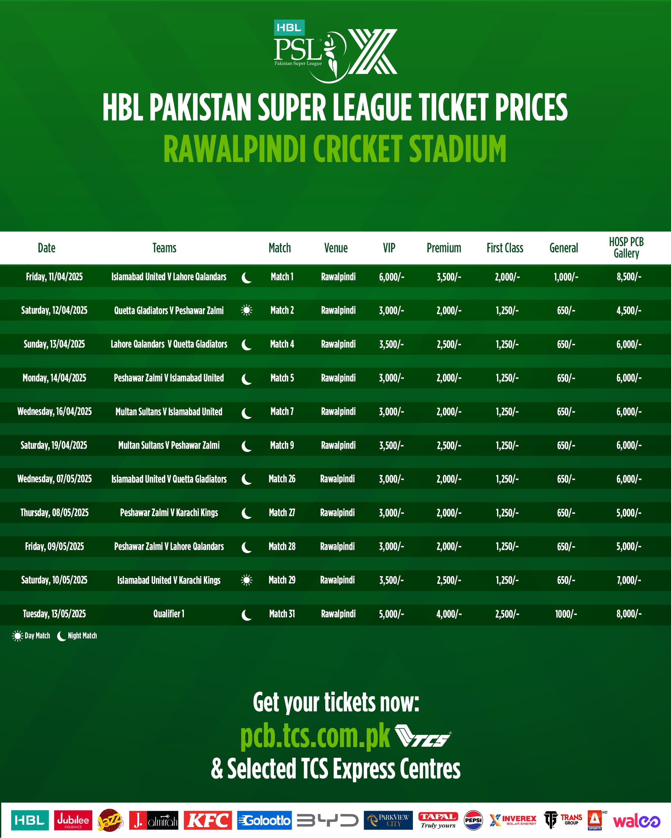 HBL PSL X tickets sale commences | Press Release | PCB